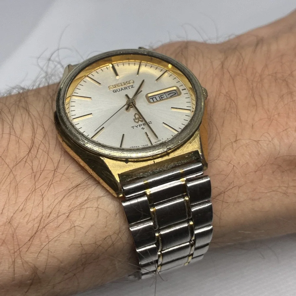 Seiko | Accessories | Seiko Type Ii Watch Men 35mm Silver Dial Gold ...